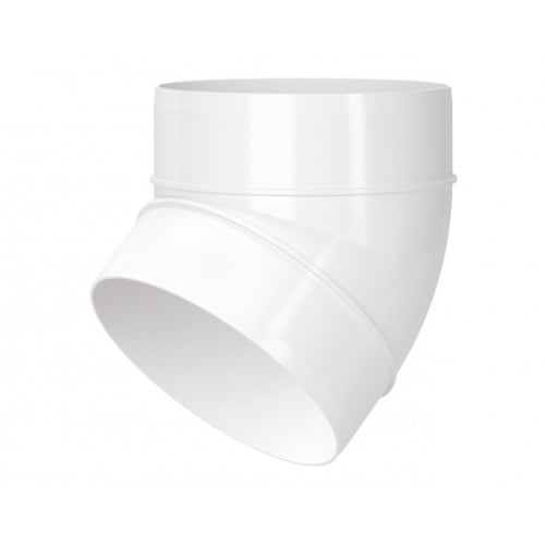 Plastikinė alkūnė, kampas 45° - HomeAir
